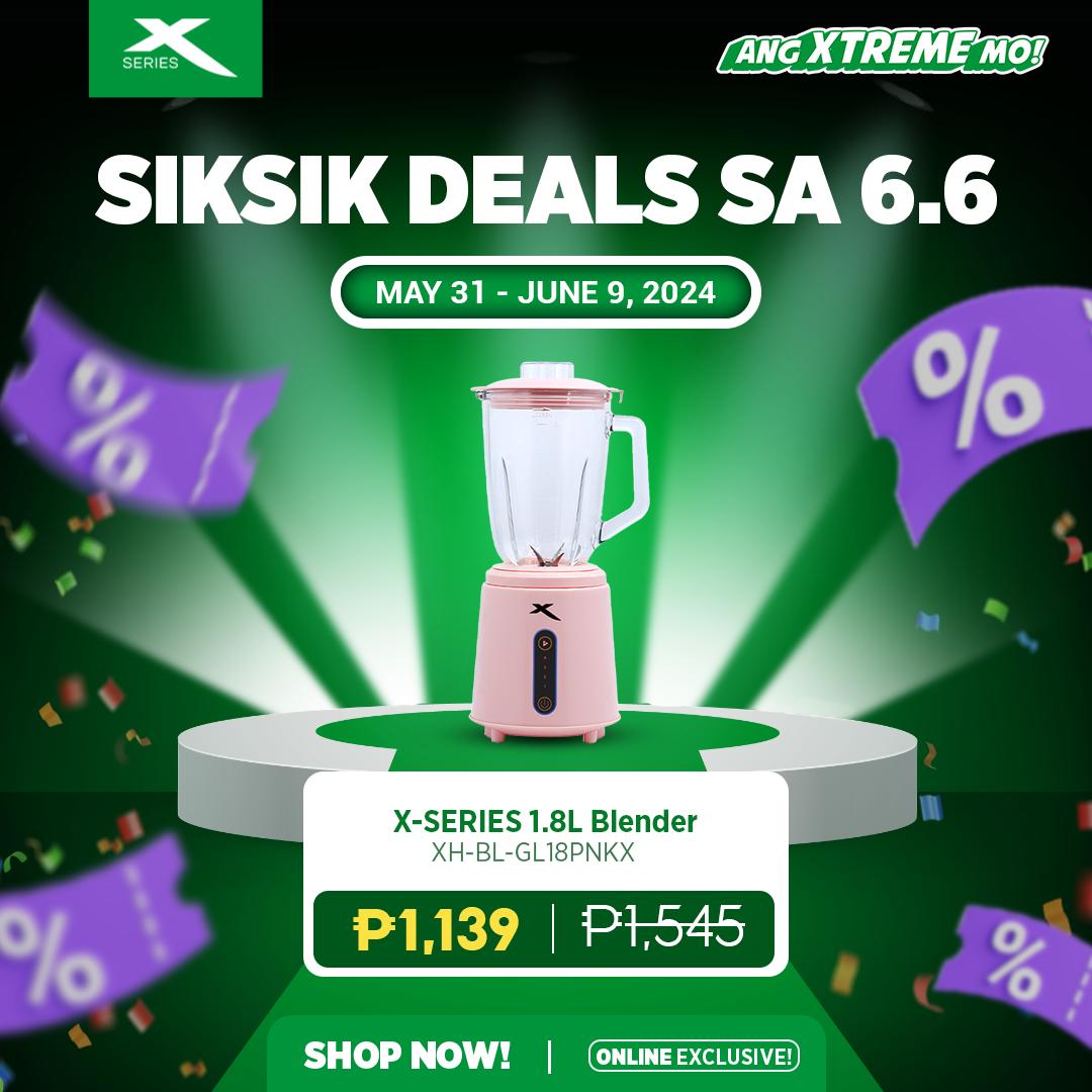 X-SERIES 1.8L Blender BPA-Free 4 Speed & Pulse Safety Lock w/ 2 IN 1 B ...