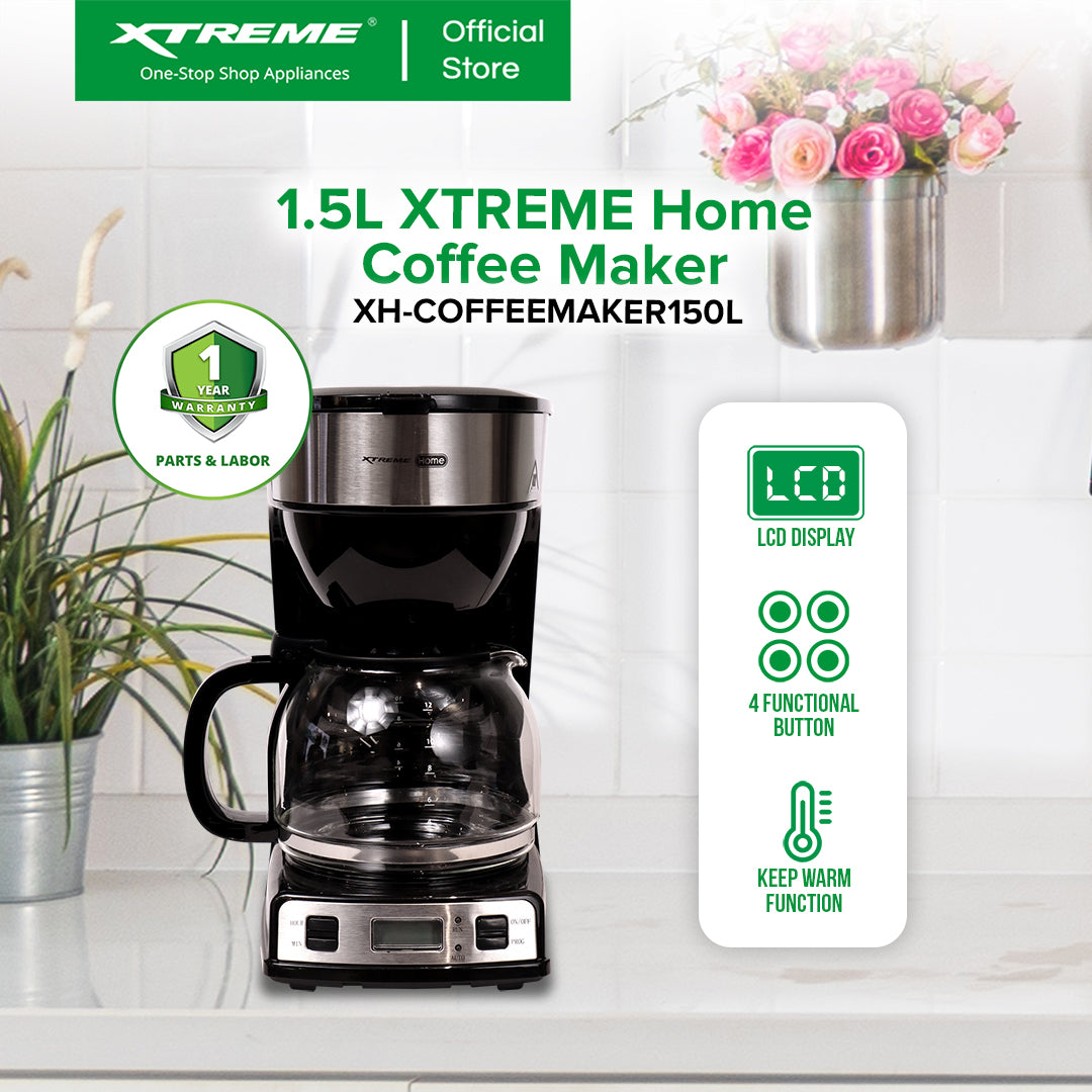 XTREME HOME 1.5L Coffee Maker (XH-COFFEEMAKER150L) – XTREME Appliances