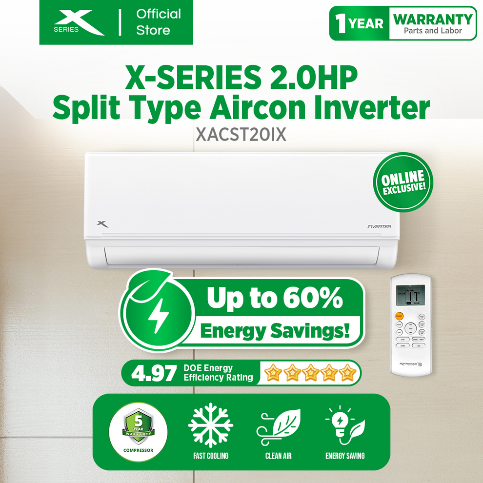 XTREME COOL 2.0HP Inverter Split Type Aircon (XACST20i) – XTREME Appliances