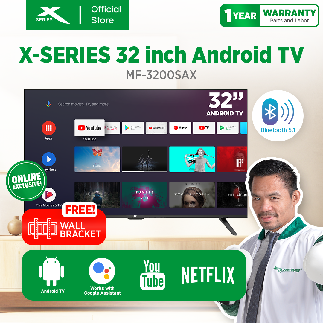XTREME 32 inch LED TV Android 11.0 HD Frameless with Free Wall Bracket ...