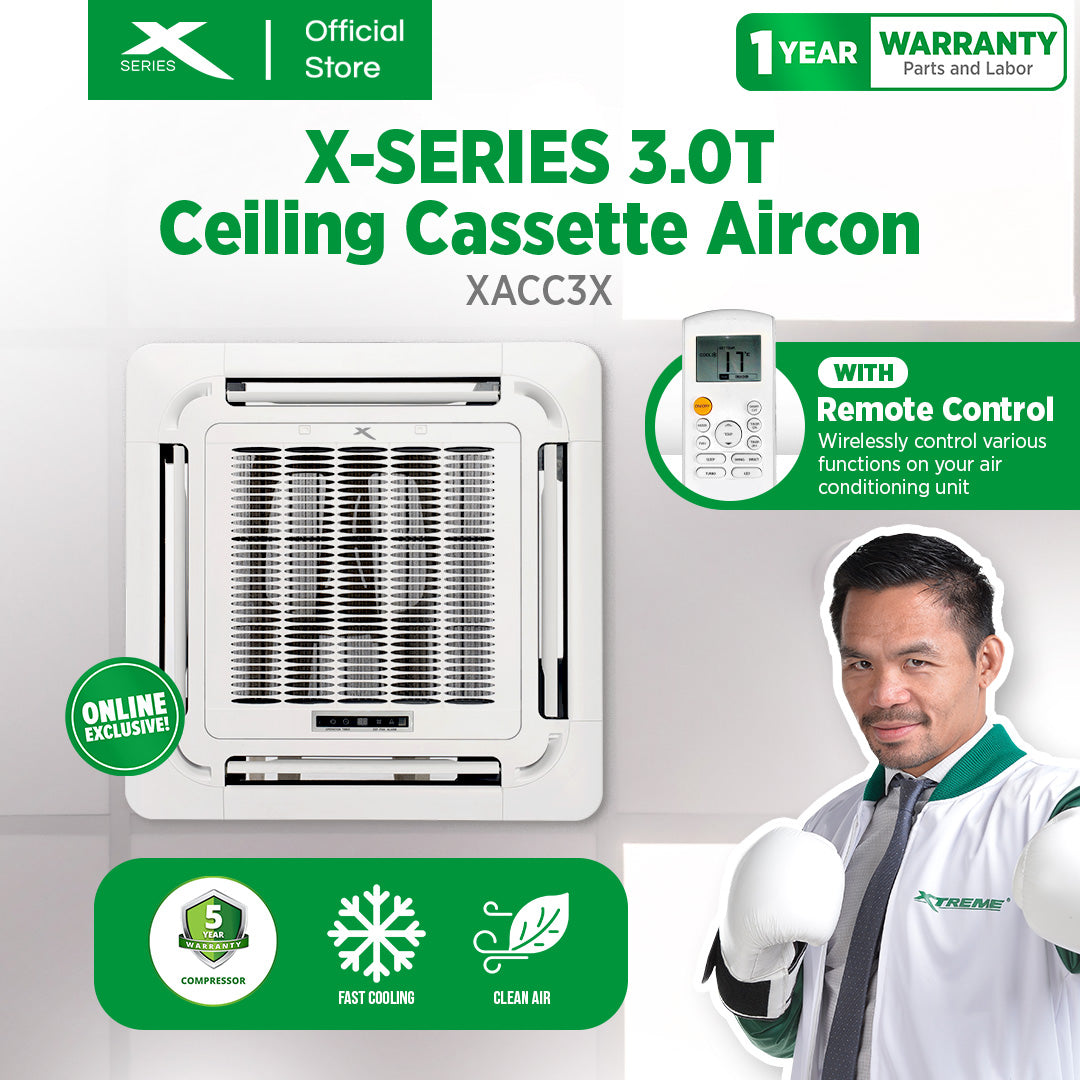 XTREME COOL 3.0T Ceiling Cassette Aircon Energy Efficient | XACC3 ...