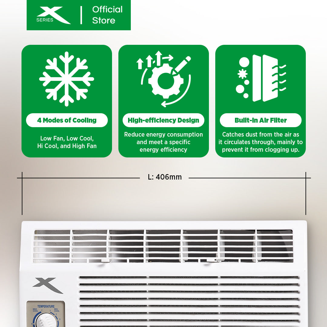 X-SERIES 0.5HP Inverter Grade Window Type Aircon with Silver Ion Filte ...
