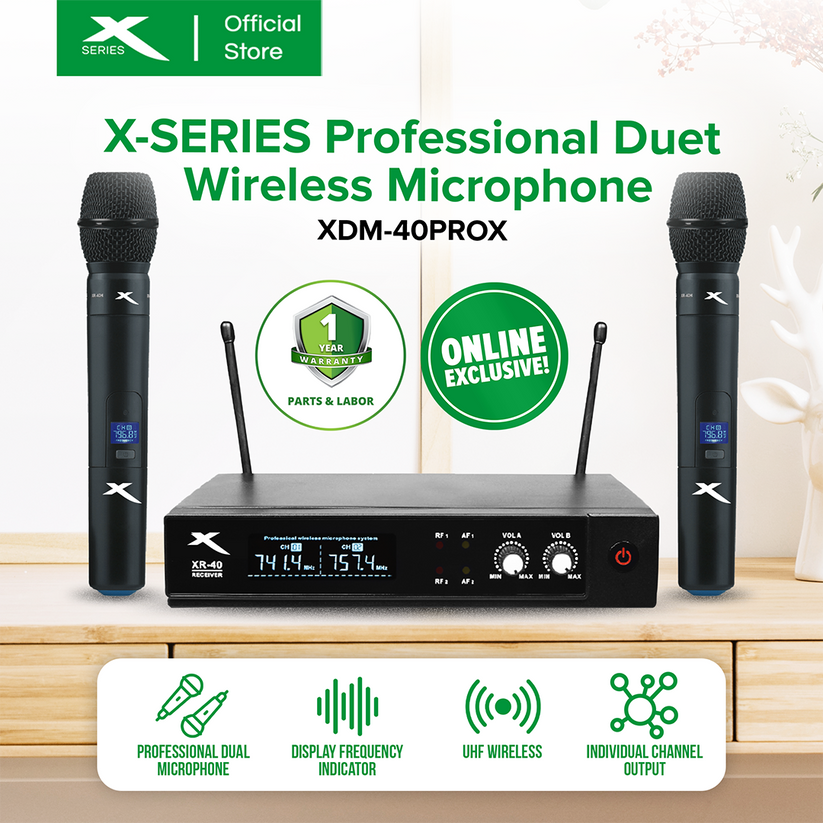 XTREME Professional Wireless Dual Microphone with Receiving Fixed Freq ...