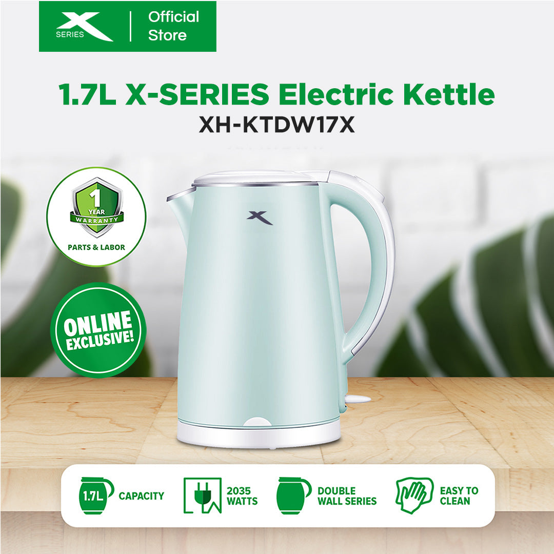 X-SERIES 1.7L Electric Kettle Seamless Inner Pot w/ Water Indicator ...