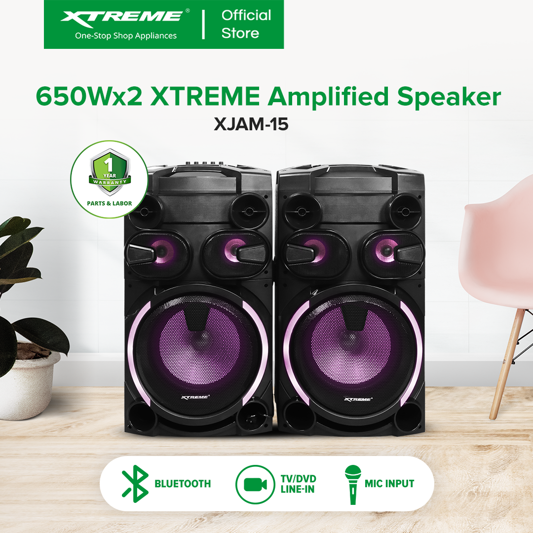 XTREME 650Wx2 Amplified Speaker Bluetooth FM USB and TF with Mic Input – XTREME Appliances