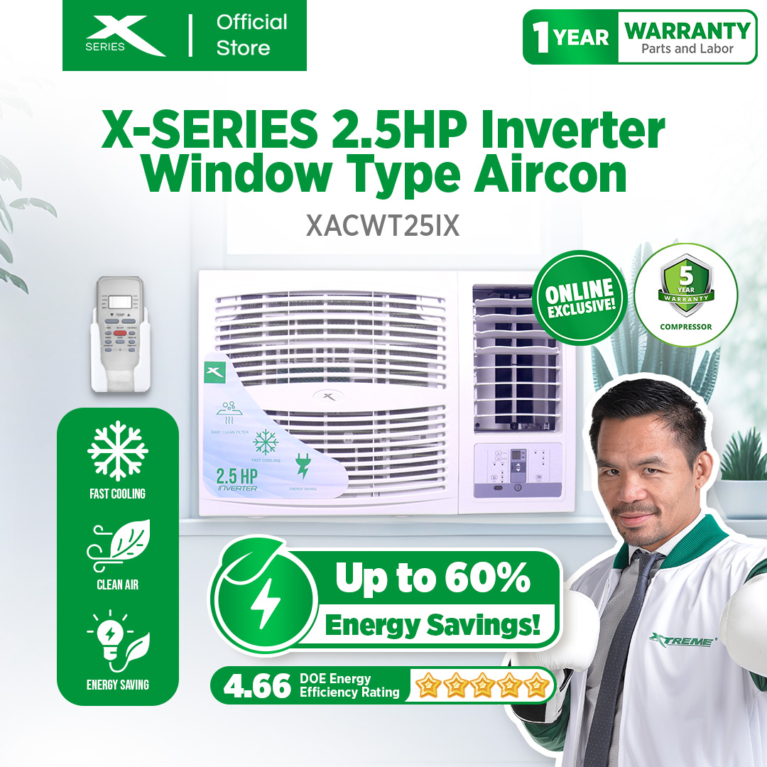 2.5HP (Inverter) XTREME COOL Window type aircon (XACWT25i) – XTREME ...