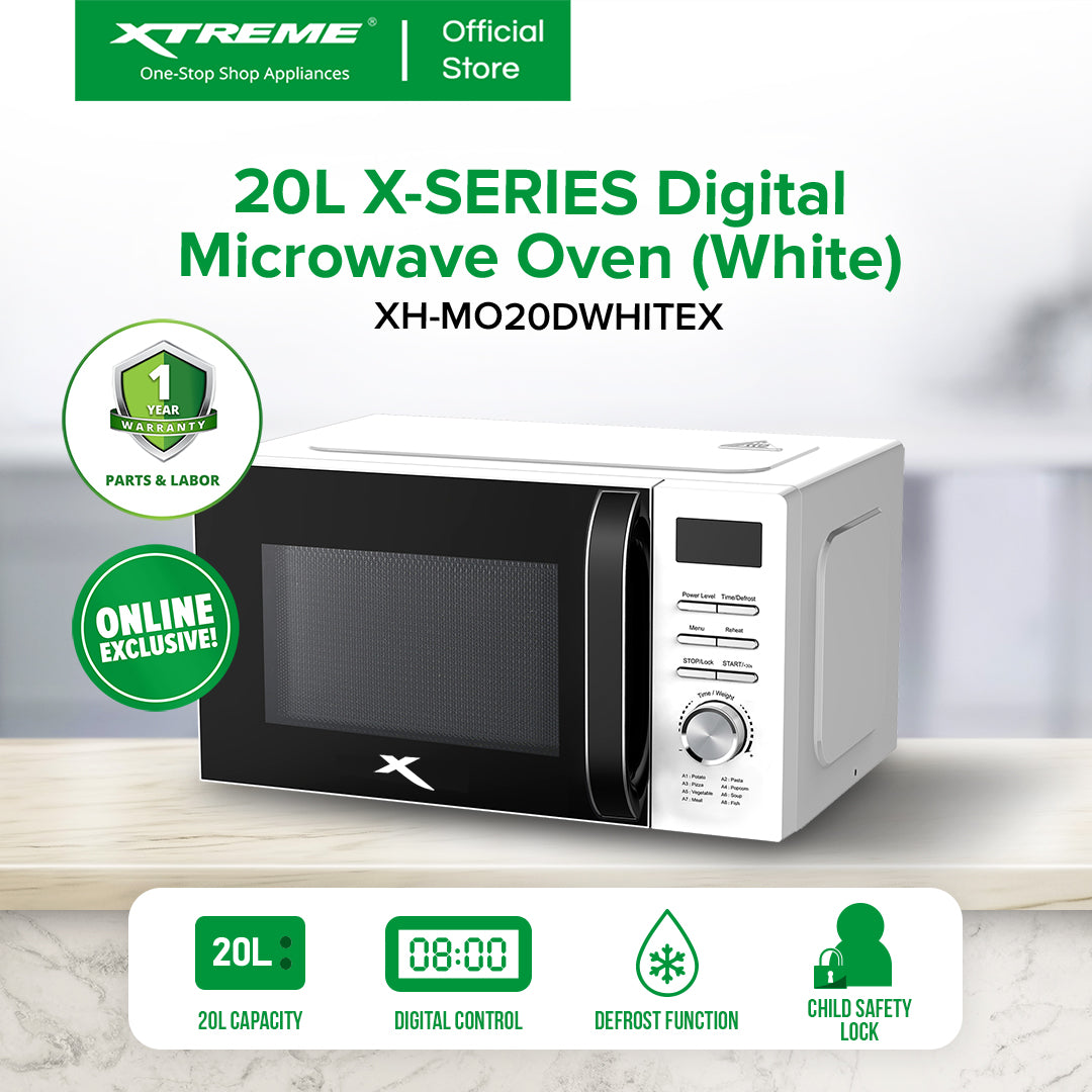 20L X-SERIES Digital Microwave Oven (White) | XH-MO20DWHITEX – XTREME ...